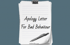 Apology Letter For Misbehaviour Samples - Teal Smiles