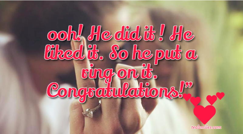 Funny Congrats On Your Engagement Messages - Teal Smiles